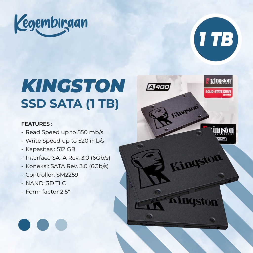 Jual SSD INTERNAL SATA KINGSTON 1TB 2.5INCH SOLID STATE DRIVE | Shopee ...