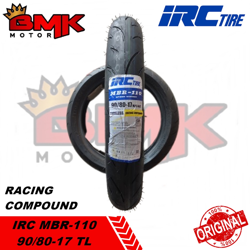 Jual Irc Ban Luar Mbr 110 90/80-17 Tubeless Soft Compound Racing ...