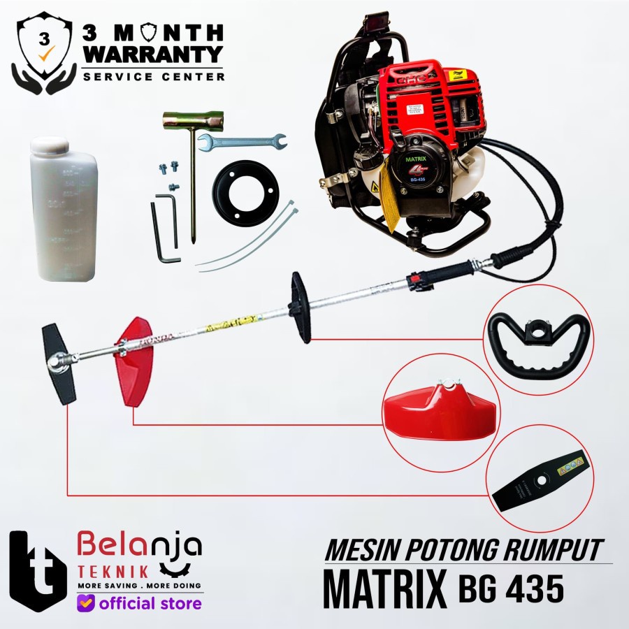 Jual BG 435/BG 431 BRUSH CUTTER MATRIX Mesin pemotong rumput 4 tak ...