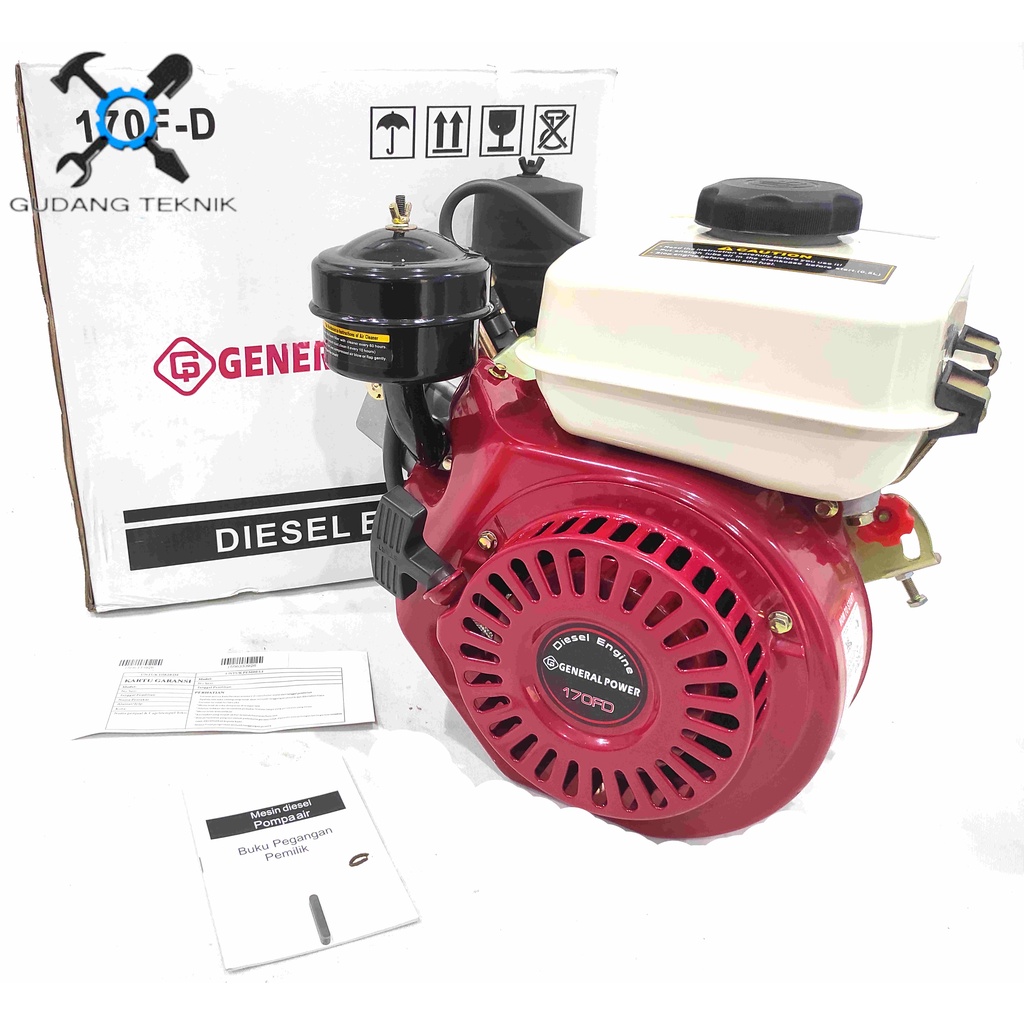 Jual Engine Penggerak DIESEL SOLAR 170FD 170F GENERAL JIANGDONG 5HP ...