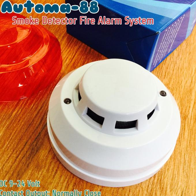 Jual Smoke Detector 4 wire NC Normally Closed DC 12V 24V Fire Alarm ...