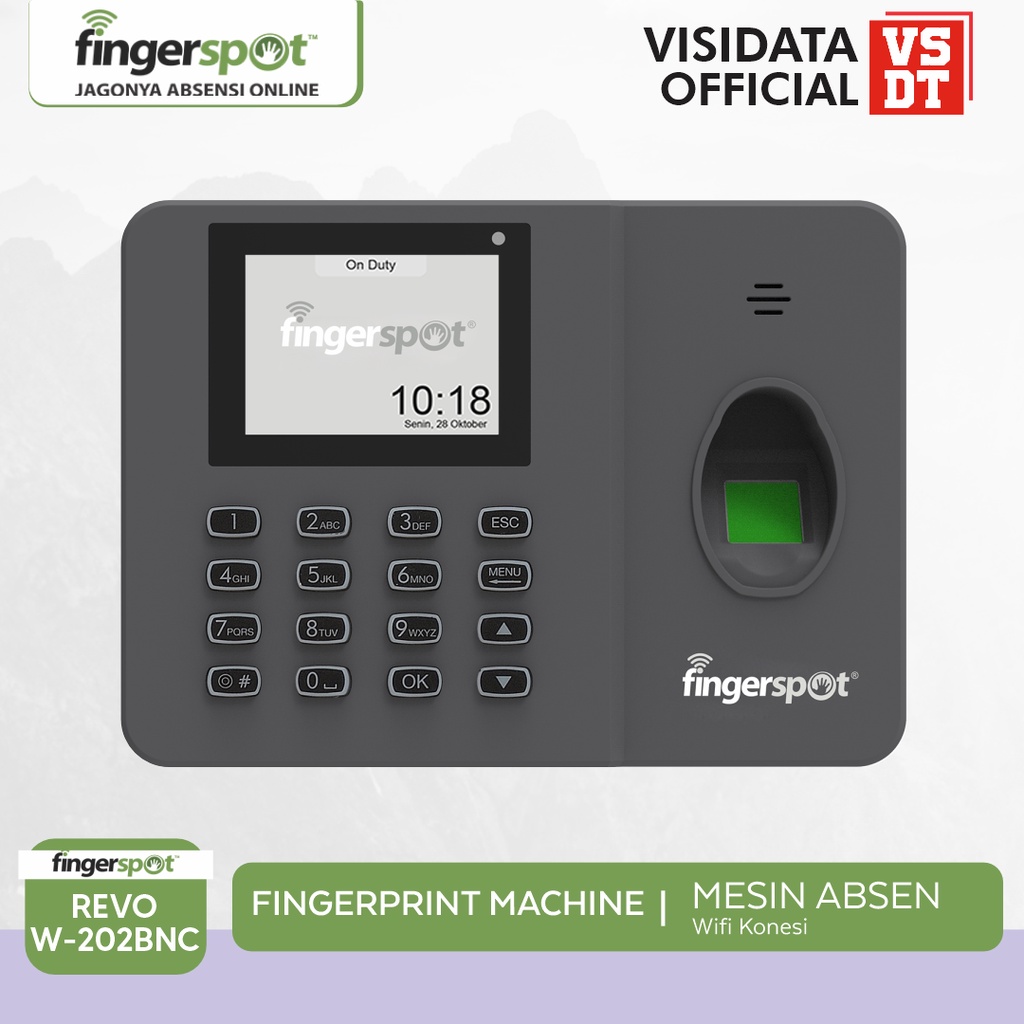 Jual Fingerspot Revo W-202BNC Mesin absen fingerprint - WiFi/LAN ...