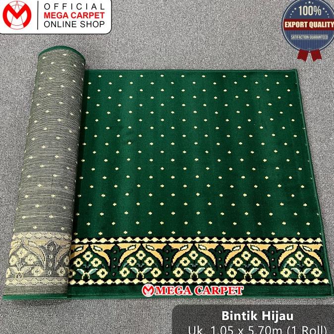 Jual Sajadah Roll / Karpet Masjid / Karpet Mushola [Bintik Hijau ...