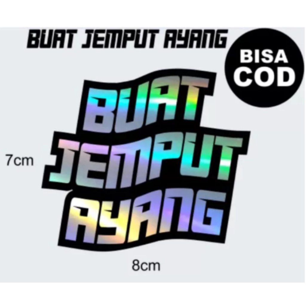 Jual STIKER BUAT JEMPUT AYANG HOLOGRAM Cutting stiker | Shopee Indonesia