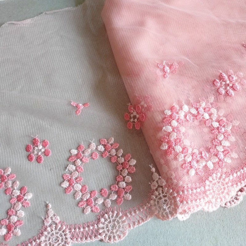 Jual renda tile bordir harga permeter (100cm) | Shopee Indonesia