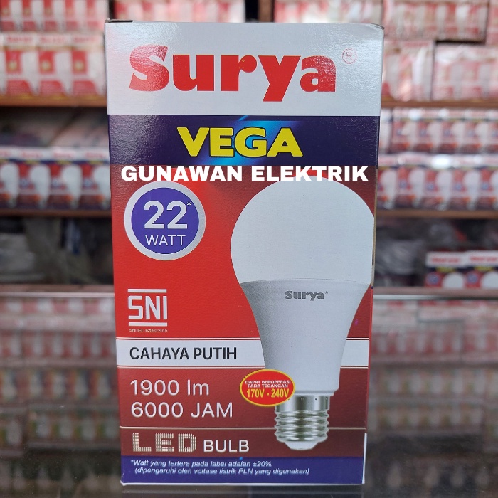 Jual LAMPU LED SURYA VEGA 22 WATT, GARANSI 1 THN, LAMPU HEMAT TERJANGKAU | Shopee Indonesia