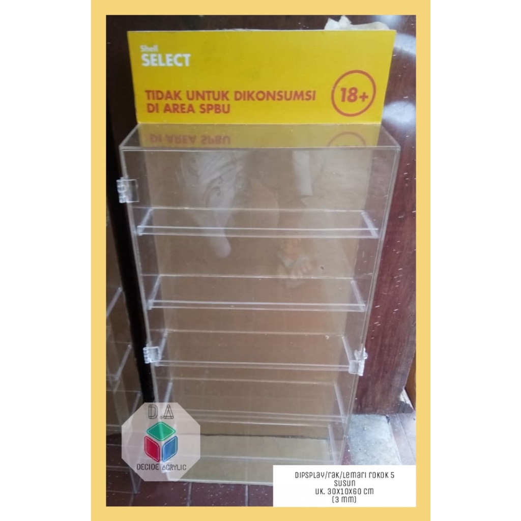 Jual Decide Acrylic Akrilik Display Rak Lemari 5 Susun Rokok | Shopee ...