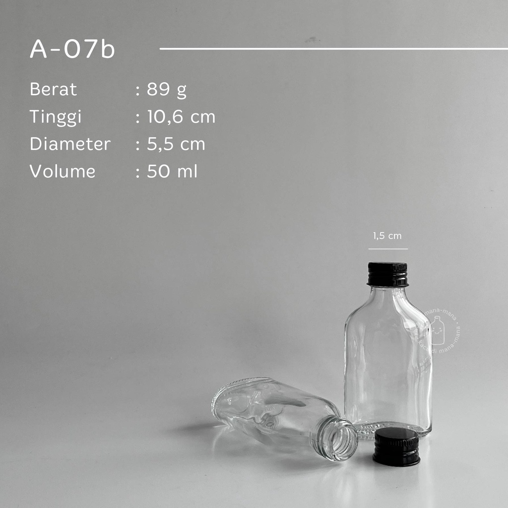 Jual Botol kaca gepeng oval flat oval glass bottle - botol juice kopi ...