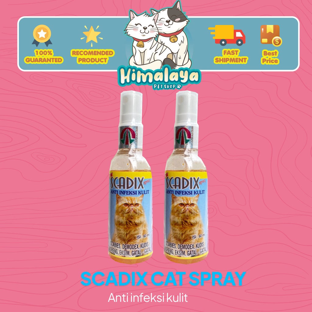 Jual Spray anti Infeksi dan Penyakit Kulit pada Kucing SCADIX 60ml ...