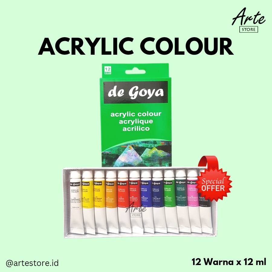 Jual Cat Acrylic de Goya 12 Warna x 12ml | Shopee Indonesia
