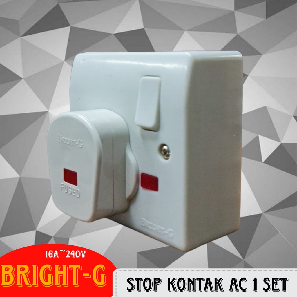 Jual BRIGHT-G Stop Kontak AC Outbow Inbow 1 SET | Shopee Indonesia