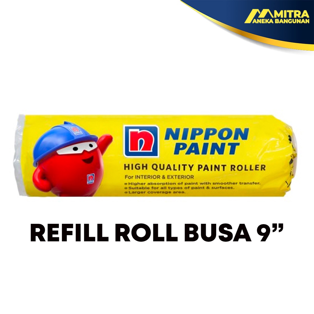 Jual KUAS ROLLER NIPPON PAINT PREMIUM CAT TEMBOK 9 INCH / ROLL NIPPON PAINT | Shopee Indonesia
