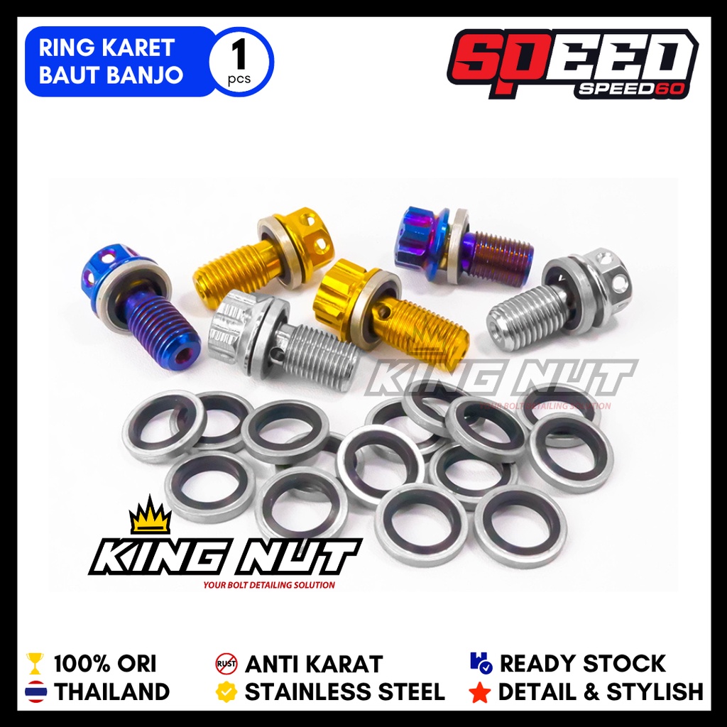 Jual Probolt Ring Karet Baut Kaliper Selang Rem King Nut Th Anti Rembes ...