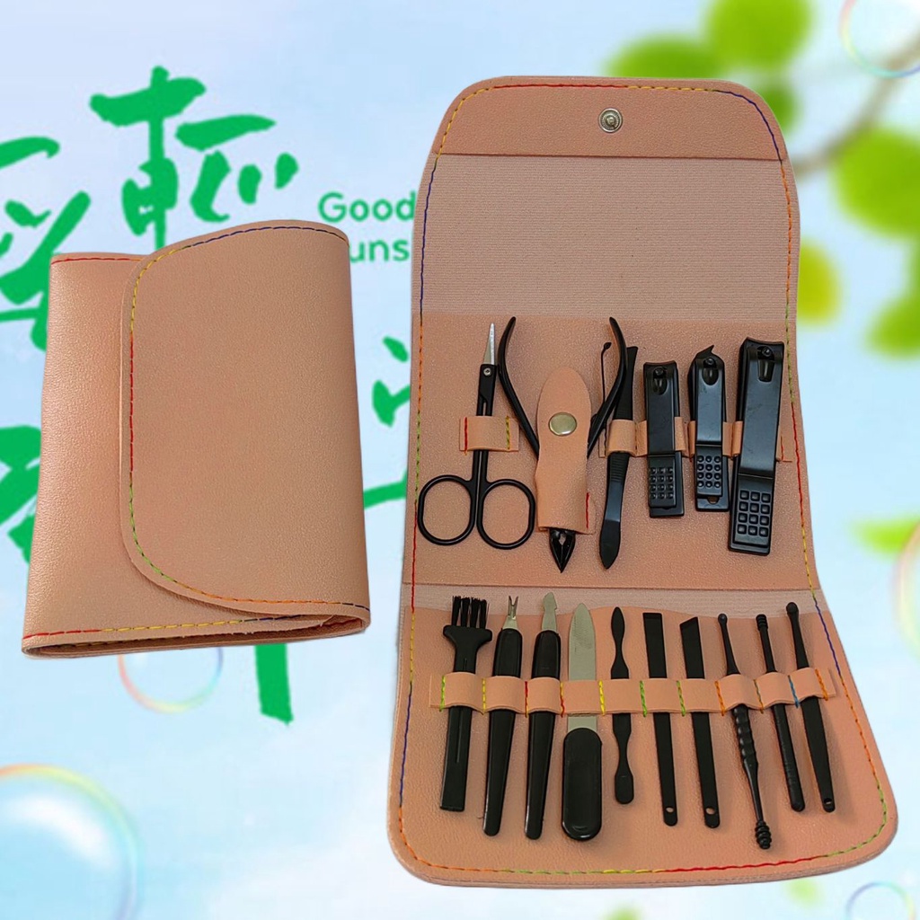 Jual OSM JKT 5725 Gunting Kuku Set 16 in 1 / Manicure Set / Dompet ...