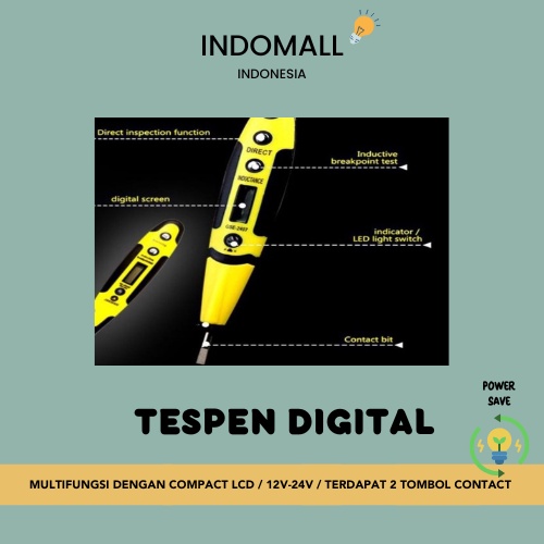Jual TESPEN DIGITAL JAKMAN AC DC 12V-250V / TESPEN MULTI FUNGSI 14cm ...