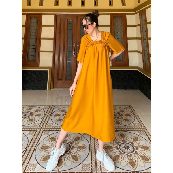 Jual ZARA DRESS POLOS / FUJI DASTER KERUT DADA / DASTER JUMBO / DASTER ...