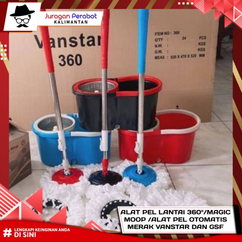 Jual Alat Pel Mop Magic Putar 360°/Alat Pel Lantai Putar Merek Vanstar ...