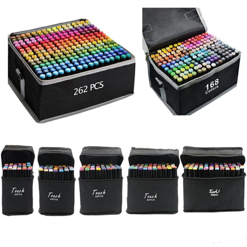 Jual Trystan. Touch five 24 36 48 60 80 pc art marker sketsa spidol ...