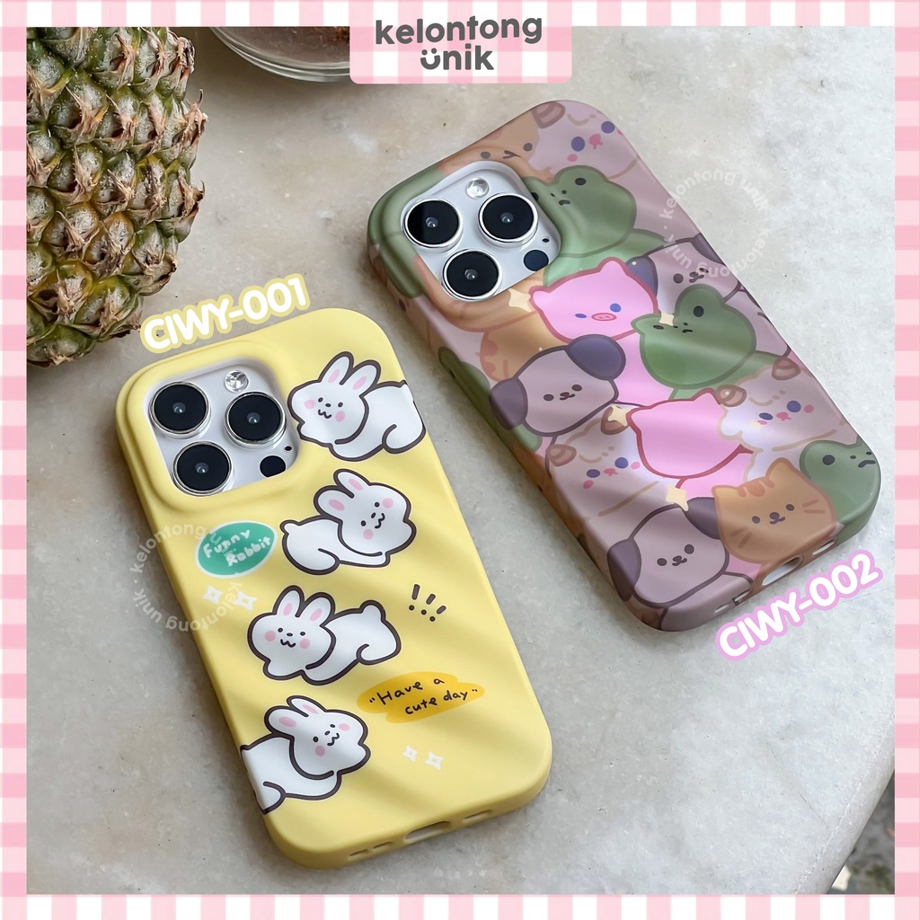 Jual KELONTONG UNIK | Uwu Pet 3D Cylinder Wavy Shockproof Case ...