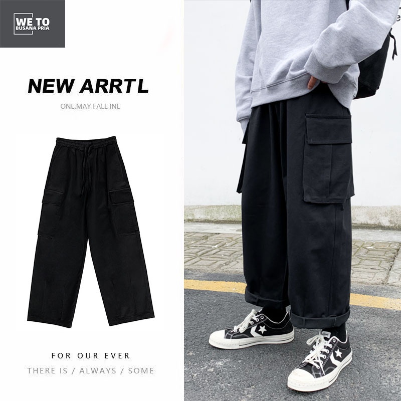 Jual Celana cargo gombrong celana cargo panjang pria celana cowok korean style Celana kulot pria ...