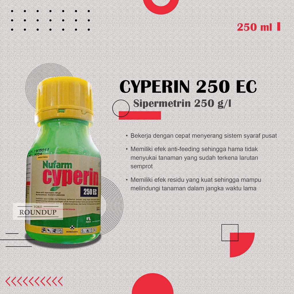 Jual Cyperin 250 EC 250 ml | Insektisida Pembasmi Ulat dan Kutu Daun ...