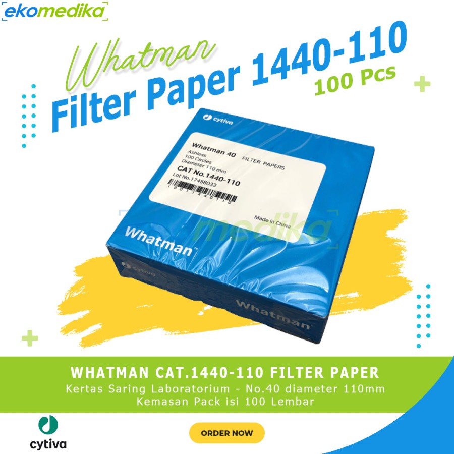 Jual Whatman Filter Paper / Kertas Saring Grade 40 , 110 mm | Shopee ...