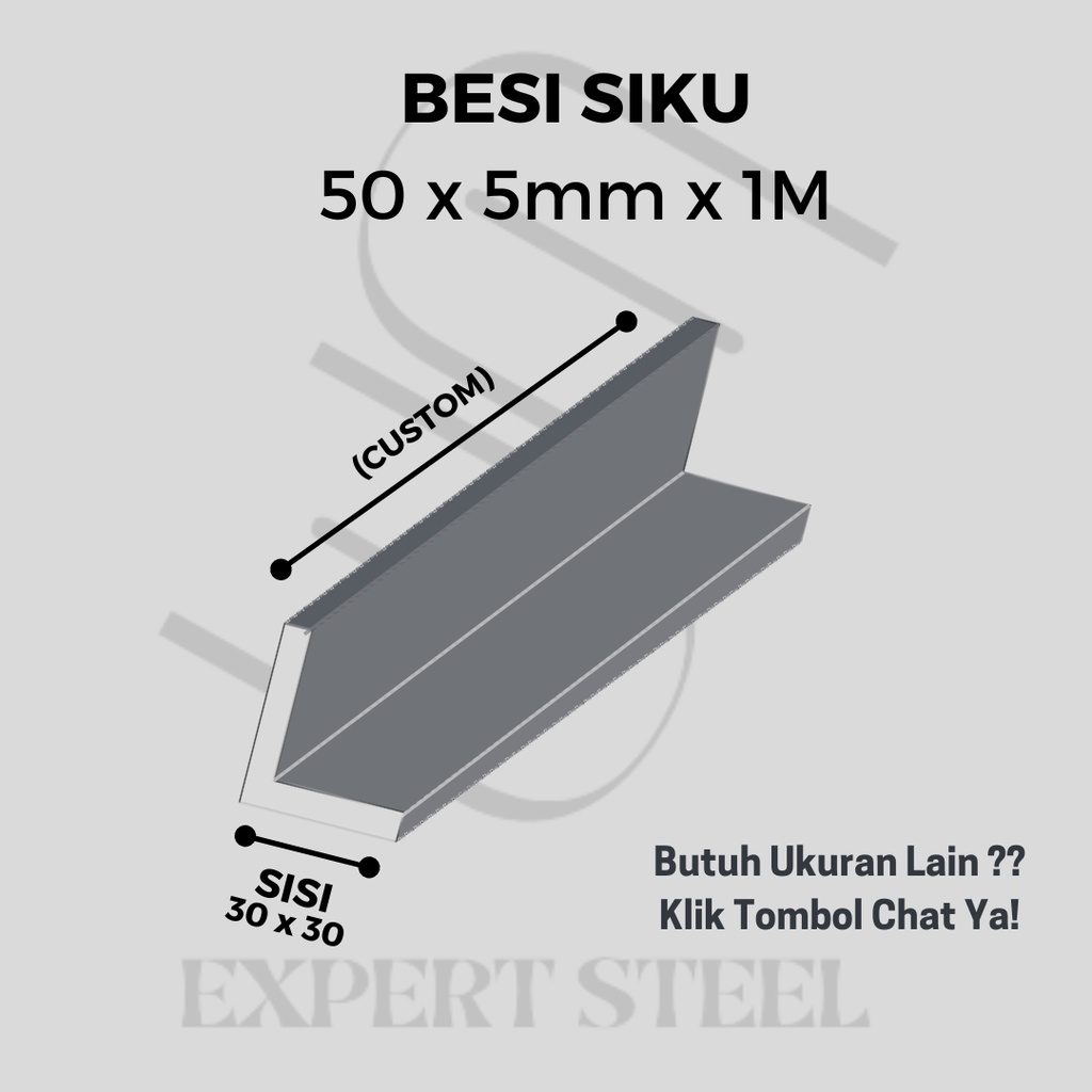Jual BESI SIKU 50 x 5mm x 1M | Shopee Indonesia