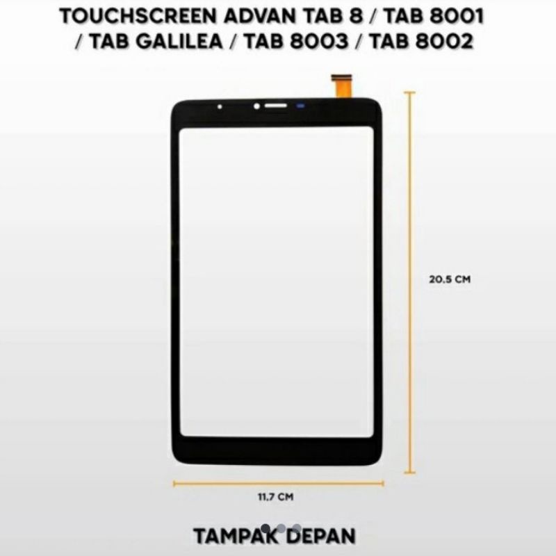 Jual touchscreen layar sentuh advan tab 8 galilea t8001 t8002 t8003 | Shopee Indonesia