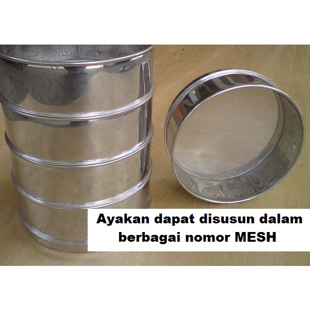 Jual Ayakan stainless mesh 40 60 100 sieves lengkap | Shopee Indonesia