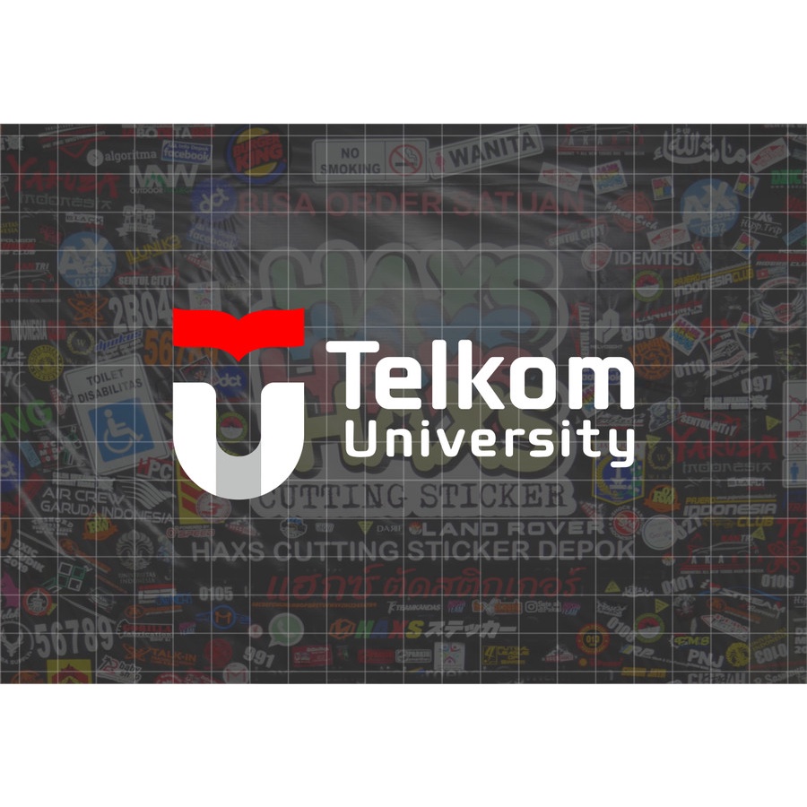 Jual Cutting Sticker Telkom University Ukuran 12 Cm Untuk Mobil ...