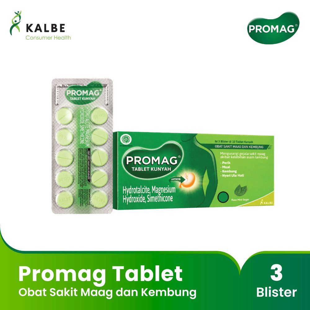 Jual Promag Tablet Obat Sakit Maag Box Isi 3 Blister | Shopee Indonesia