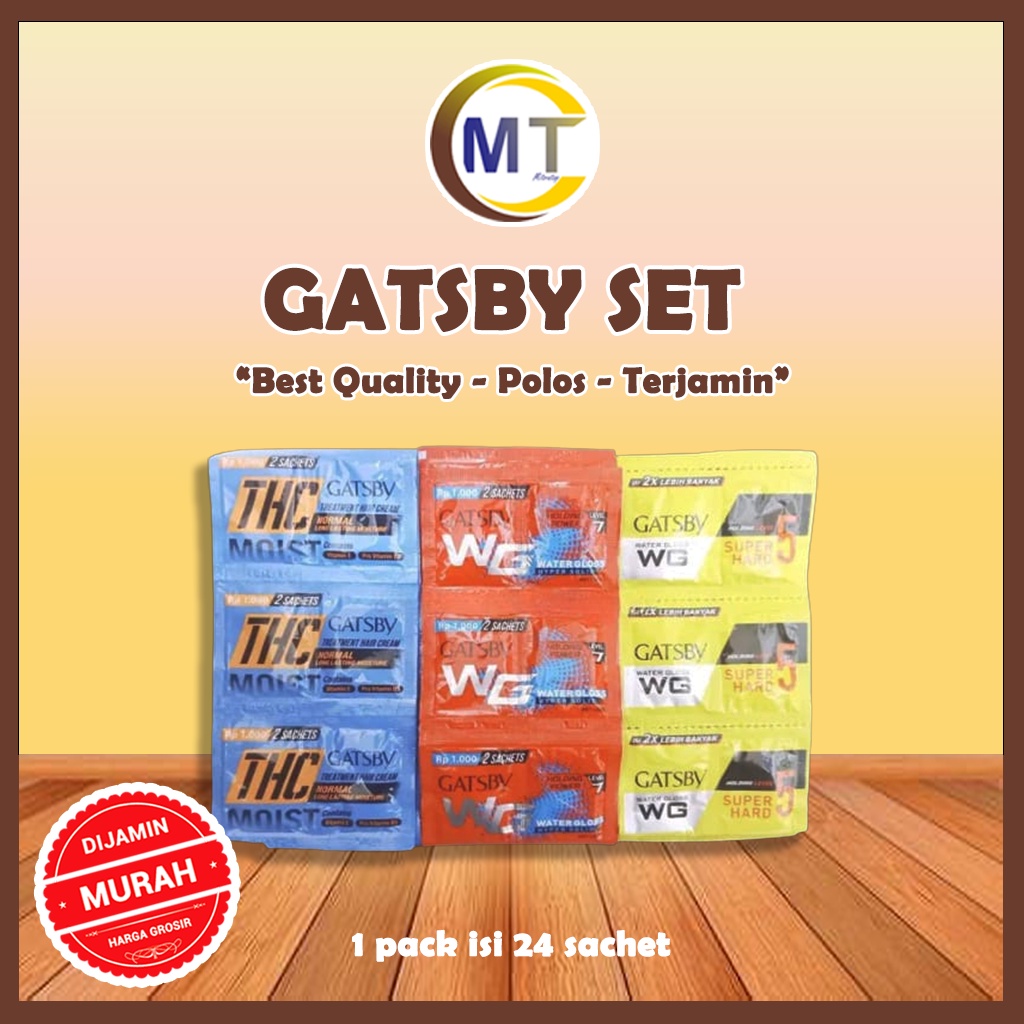 Jual Gatsby Set WG Kuning WG Merah THC Biru 1 Pack Gatsby Pembentuk ...