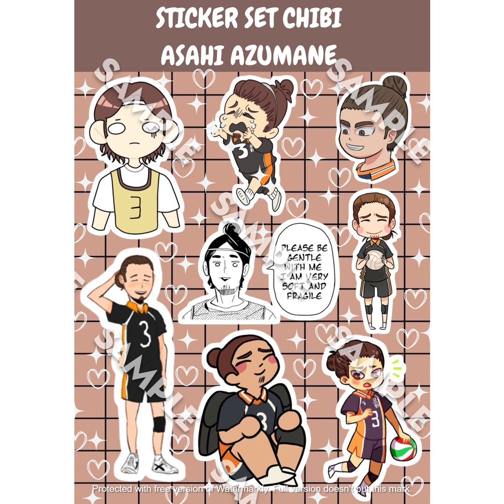 Jual STICKER SET CHIBI A6 HAIKYUU EDISI KARASUNO KAGEYAMA HINATA SHOYO ...