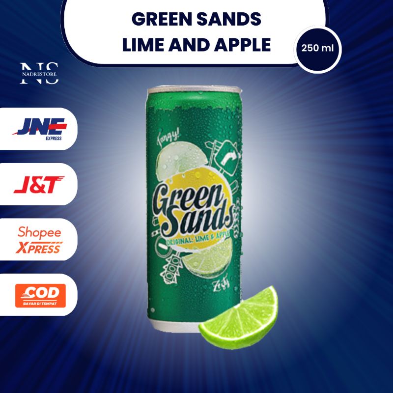 Jual GREEN SANDS RASA LIME & APPLE 250 ML [ ORIGINAL ] | Shopee Indonesia