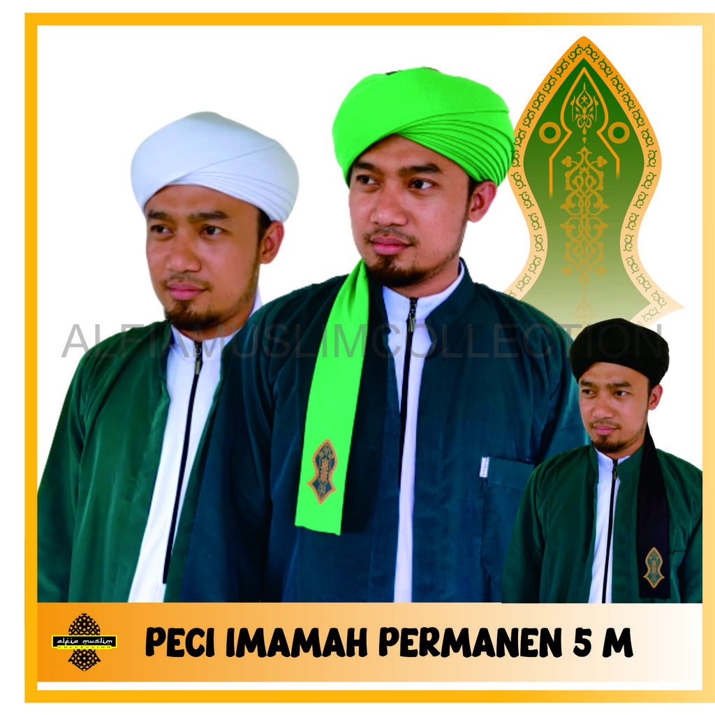 Jual Peci Imamah Permanen Rida Panjang 5 Meter Imamah Langsung Pakai ...