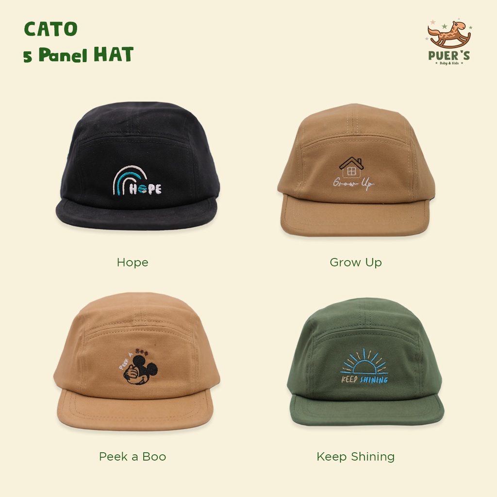 Jual TOPI ANAK (FIVE PANEL ANAK / 5PANEL ANAK) KIDS HAT PUER'S CATO HAT ...