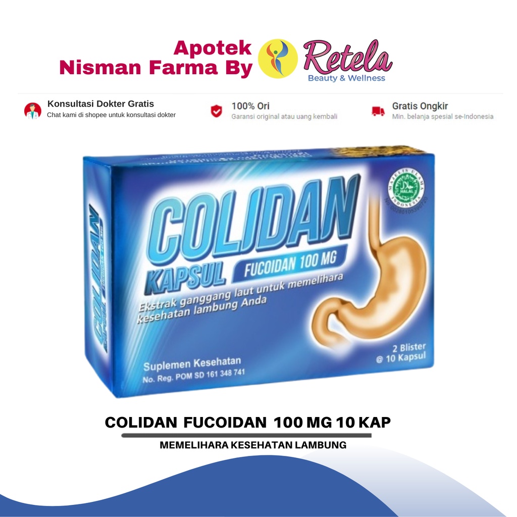 Jual COLIDAN FUCOIDAN 100MG 1 BLISTER 10 CAPSUL | Shopee Indonesia