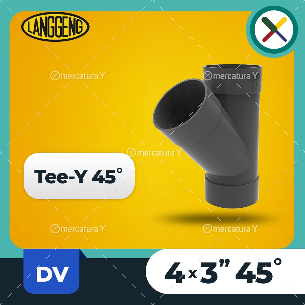 Jual Tee Y 45 - DV 4x3" - Fitting PVC | Shopee Indonesia