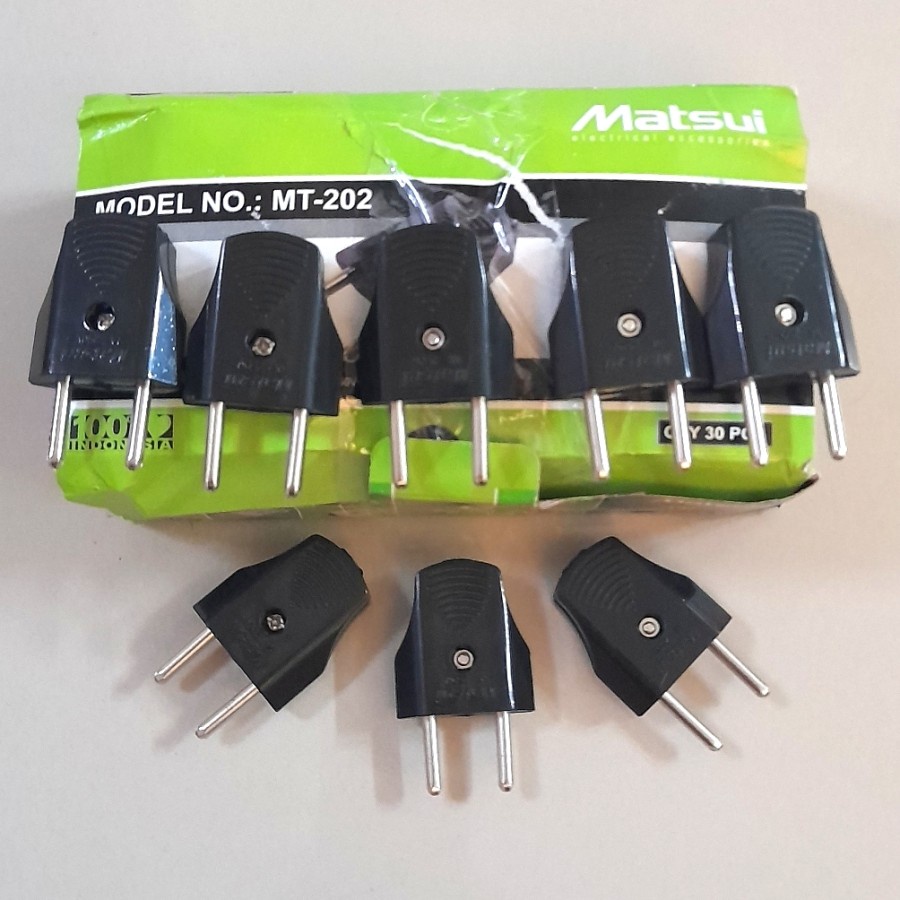 Jual Steker Gepeng Matsui / Colokan Listrik Gepeng Matsui Hitam ...