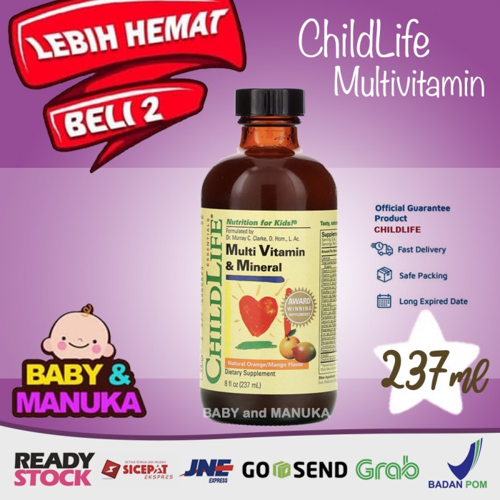 Jual CHILDLIFE Multi Vitamin & Mineral 237ml 8oz MULTIVITAMIN | Shopee ...