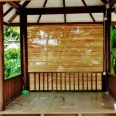 Jual LANGSUNG KIRIM.. krey tirai bambu sawit outdoor ukuran 2mx2m plus tali dan katrol | Shopee ...