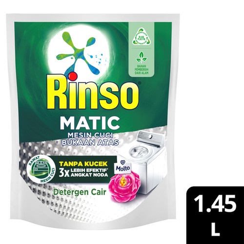Jual Rinso Matic Detergen Deterjen Cair Mesin Bukaan Atas 1.45L | Shopee Indonesia