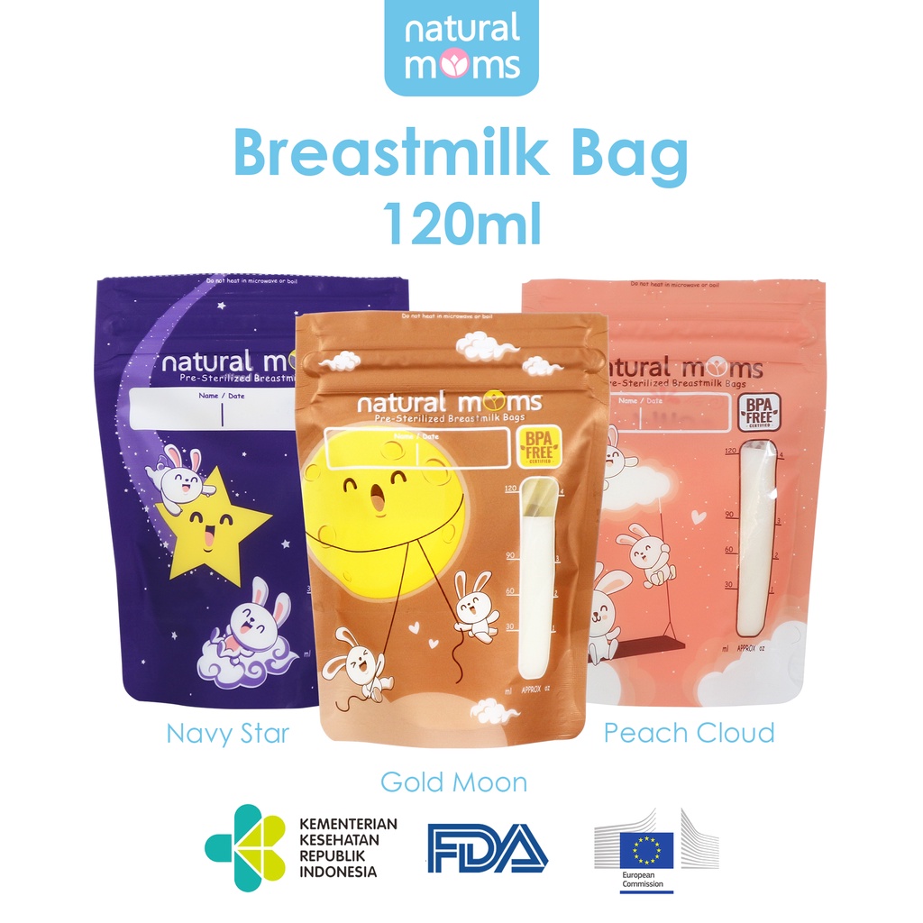 Jual Kantong Asi | Natural Moms Breastmilk Storage Bag 120ml | Shopee ...