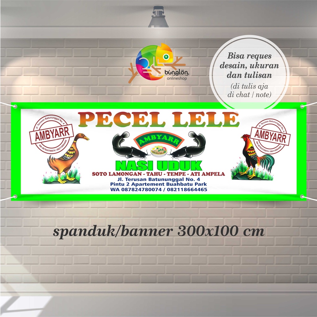Jual Spanduk Banner Penyetan, Pecel Lele, Nasi Uduk, Soto Lamongan ...