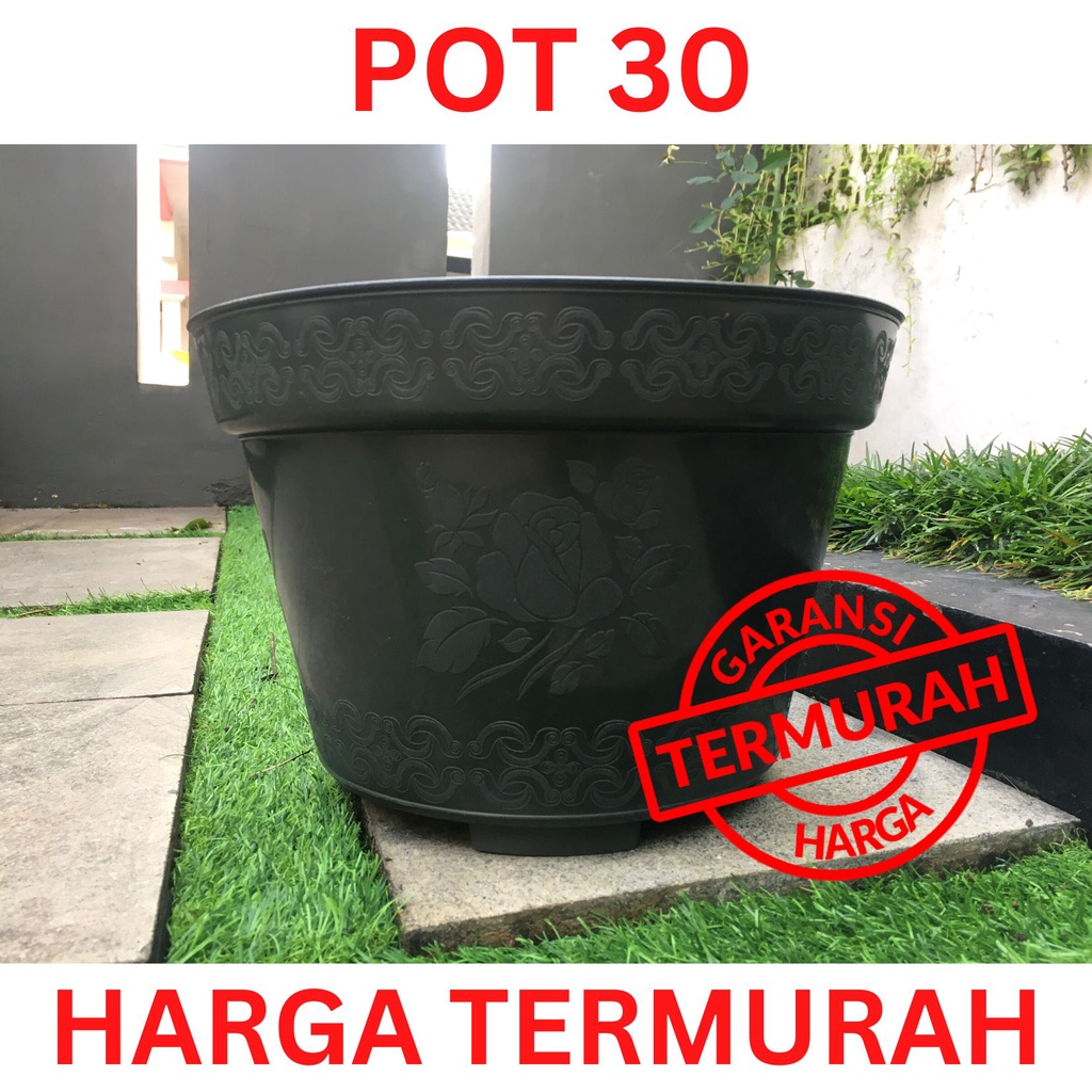 Jual Pot Bunga Murah / Pot Tanaman / Pot Plastik uk 30 | Shopee Indonesia