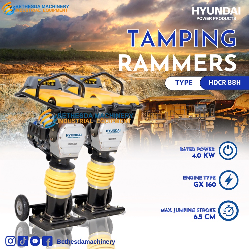 Jual Mesin pemadat tanah / Tamping rammers HYUNDAI HDCR 88H engine HONDA | Shopee Indonesia