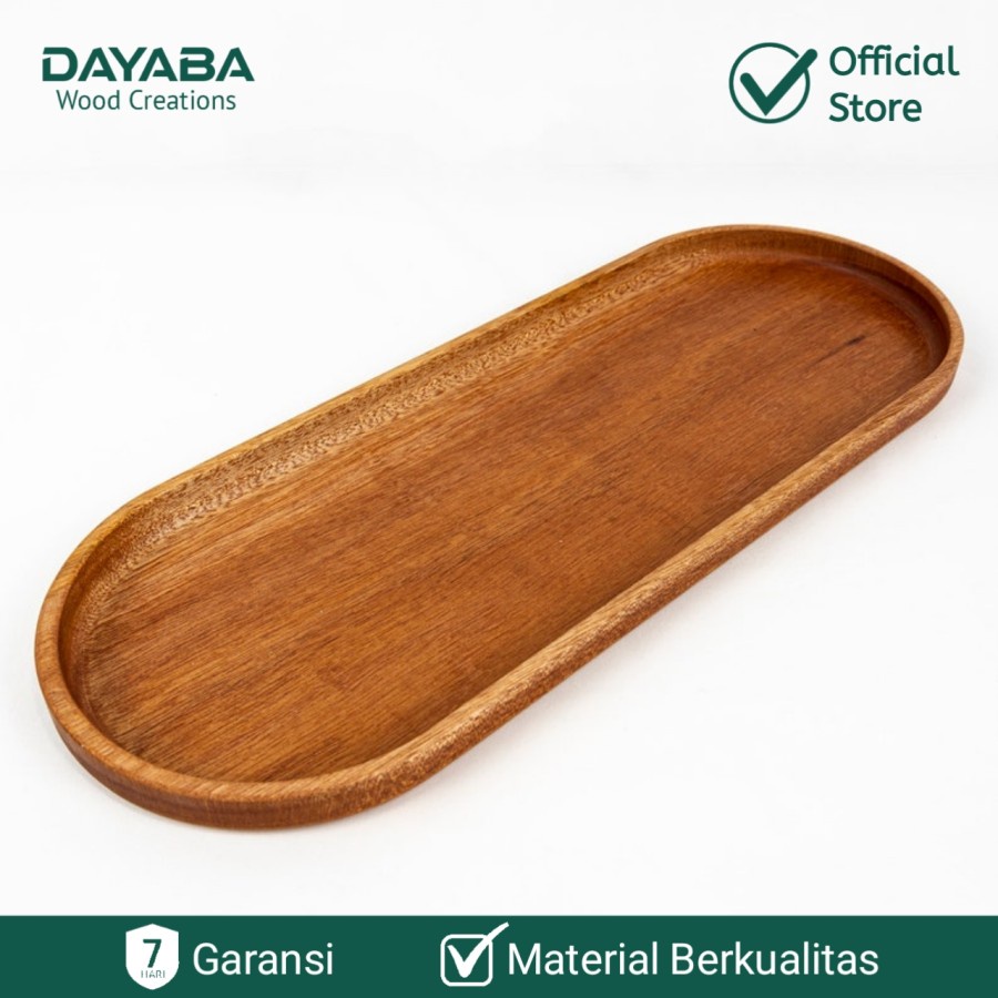 Jual Large Oval Wood Tray Mahogany and Chinaberry Tree / Nampan Kayu ...