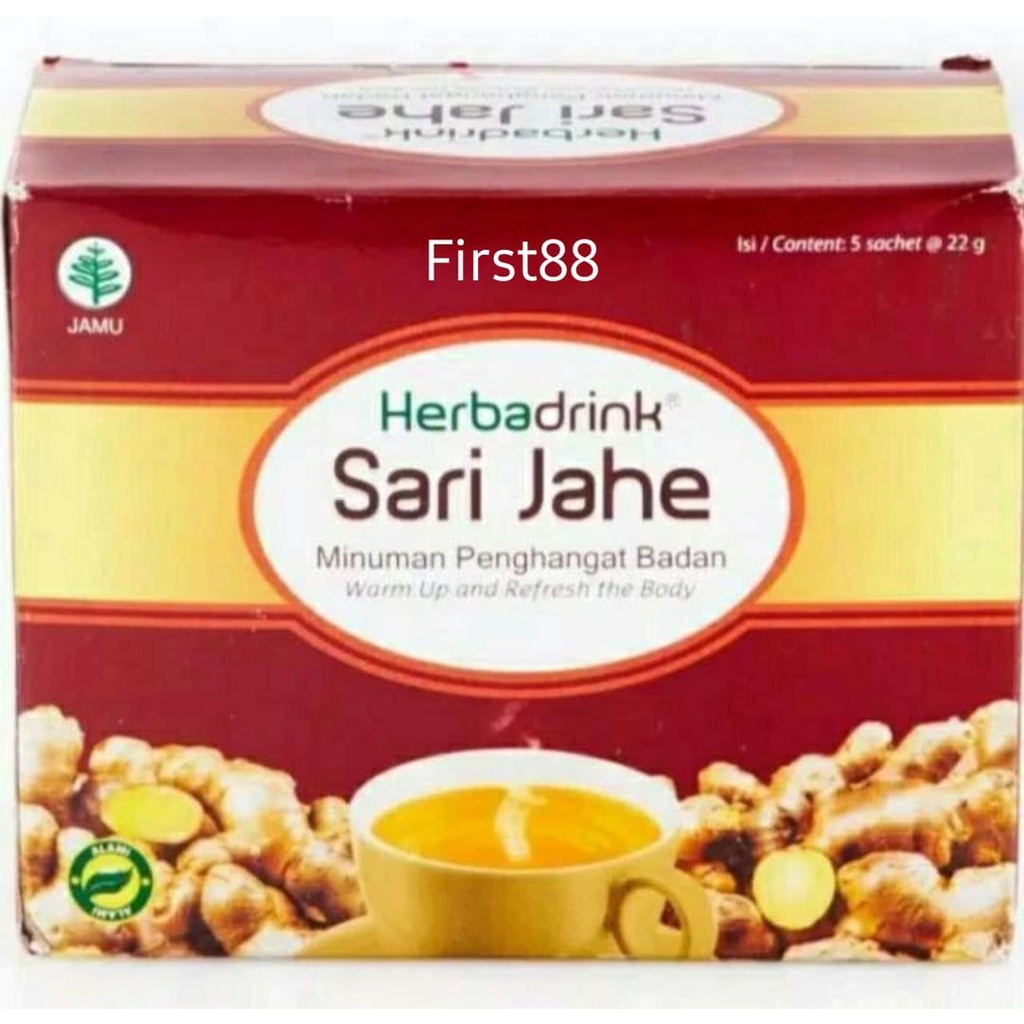 Jual Herbadrink Sari Jahe Serbuk Minuman 5 sachet @ 22 gr | Shopee ...
