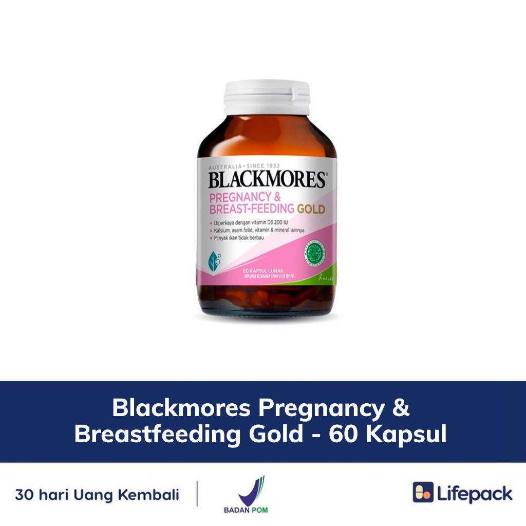Jual Blackmores Pregnancy & Breastfeeding Gold - 60 Kapsul - LIFEPACK ...