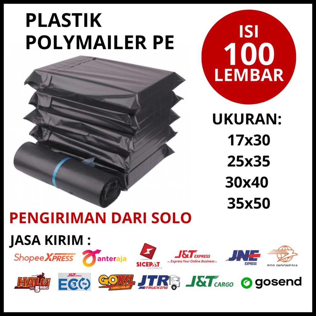 Jual Plastik Packing isi 100pcs Polymailer 1 pack 100 lembar polimailer ...